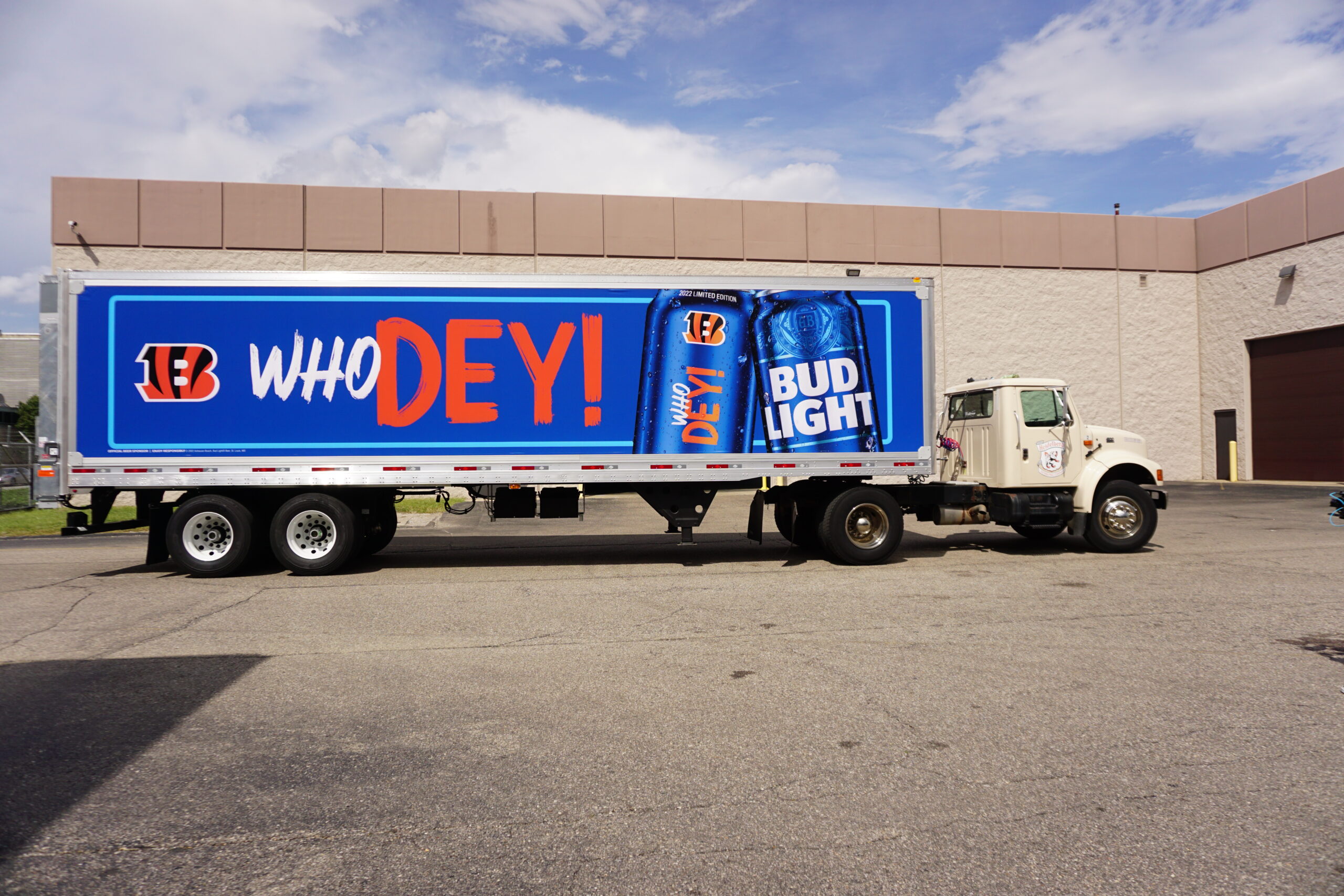 Kitting Heidelberg Cincy's trucks out with Bengals Bud Light graphics